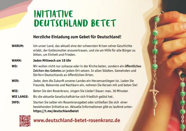 Zusammen Rosenkranz beten steckt an